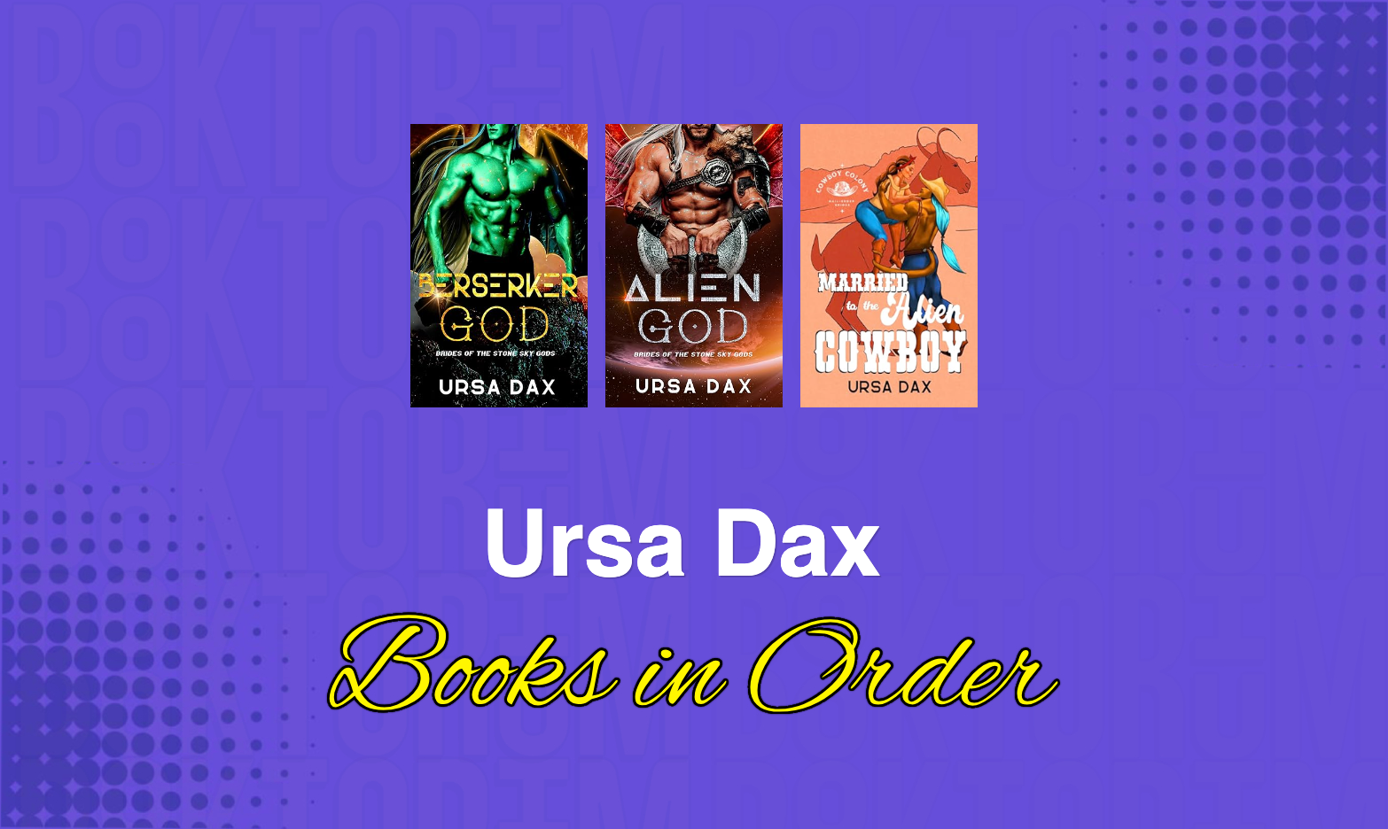 Ursa Dax Books in Order