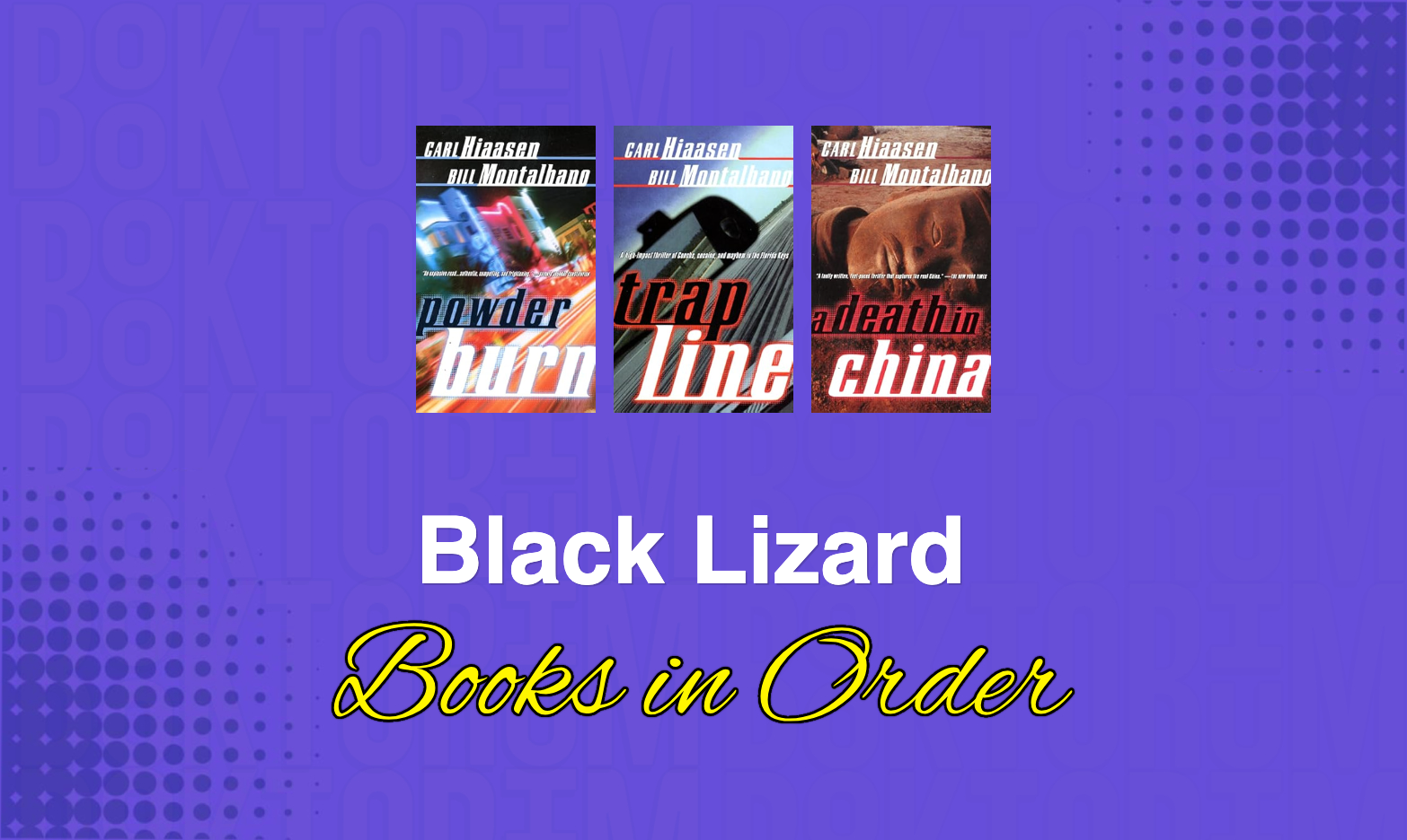 Black Lizard Books in Order