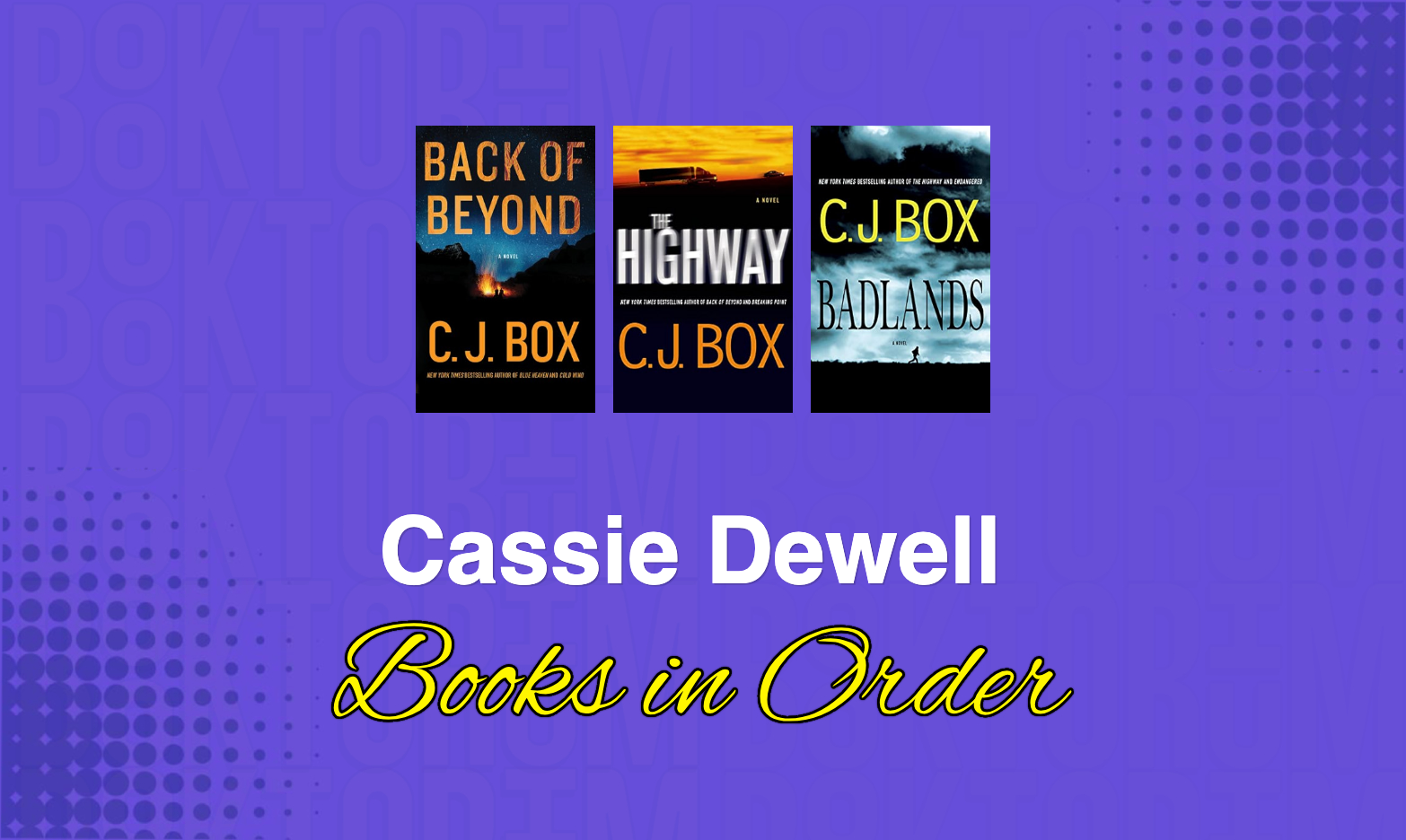 Cassie Dewell Books in Order