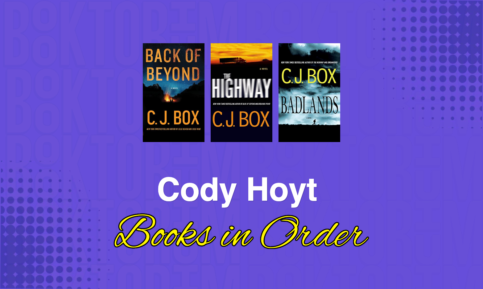 Cody Hoyt Books in Order