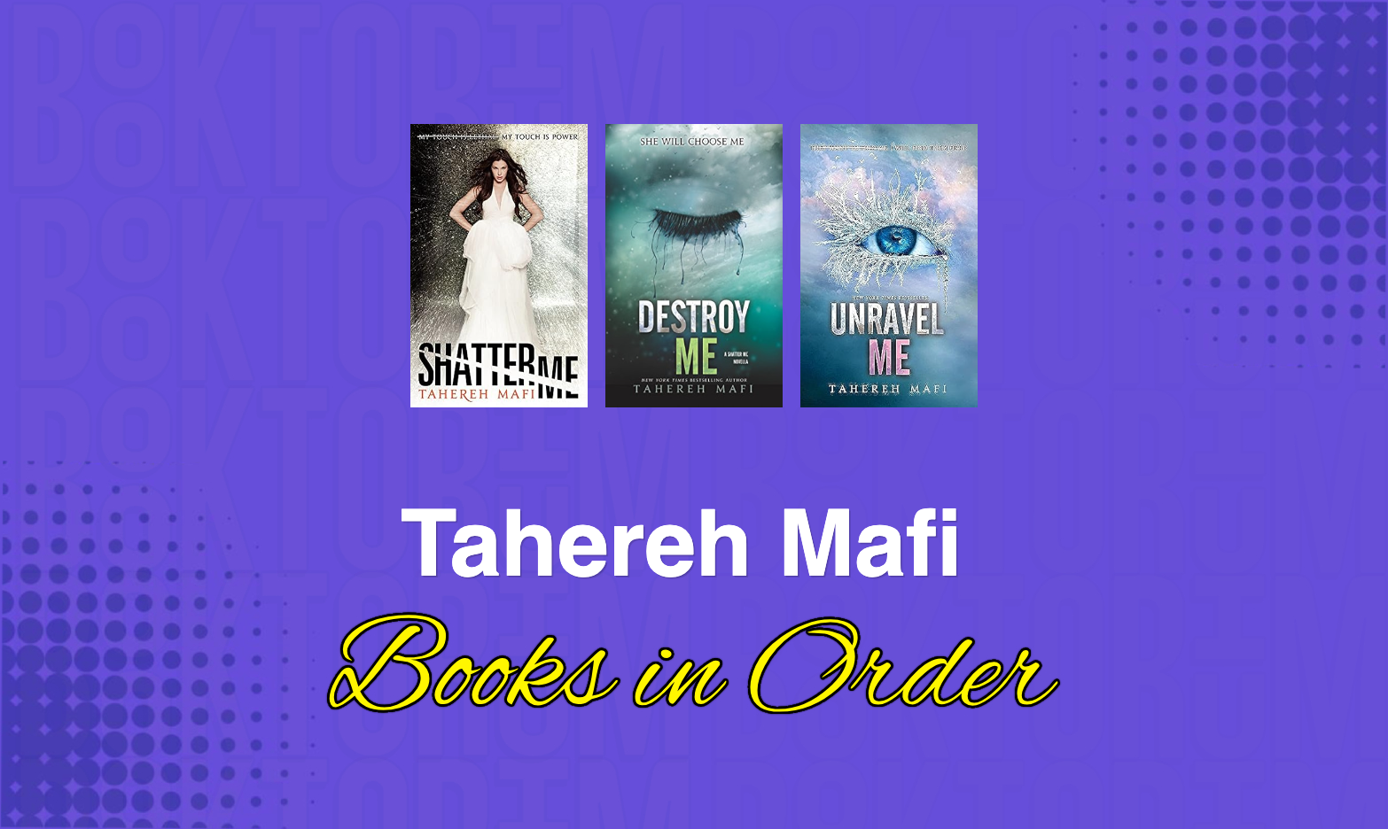 Tahereh Mafi Books in Order