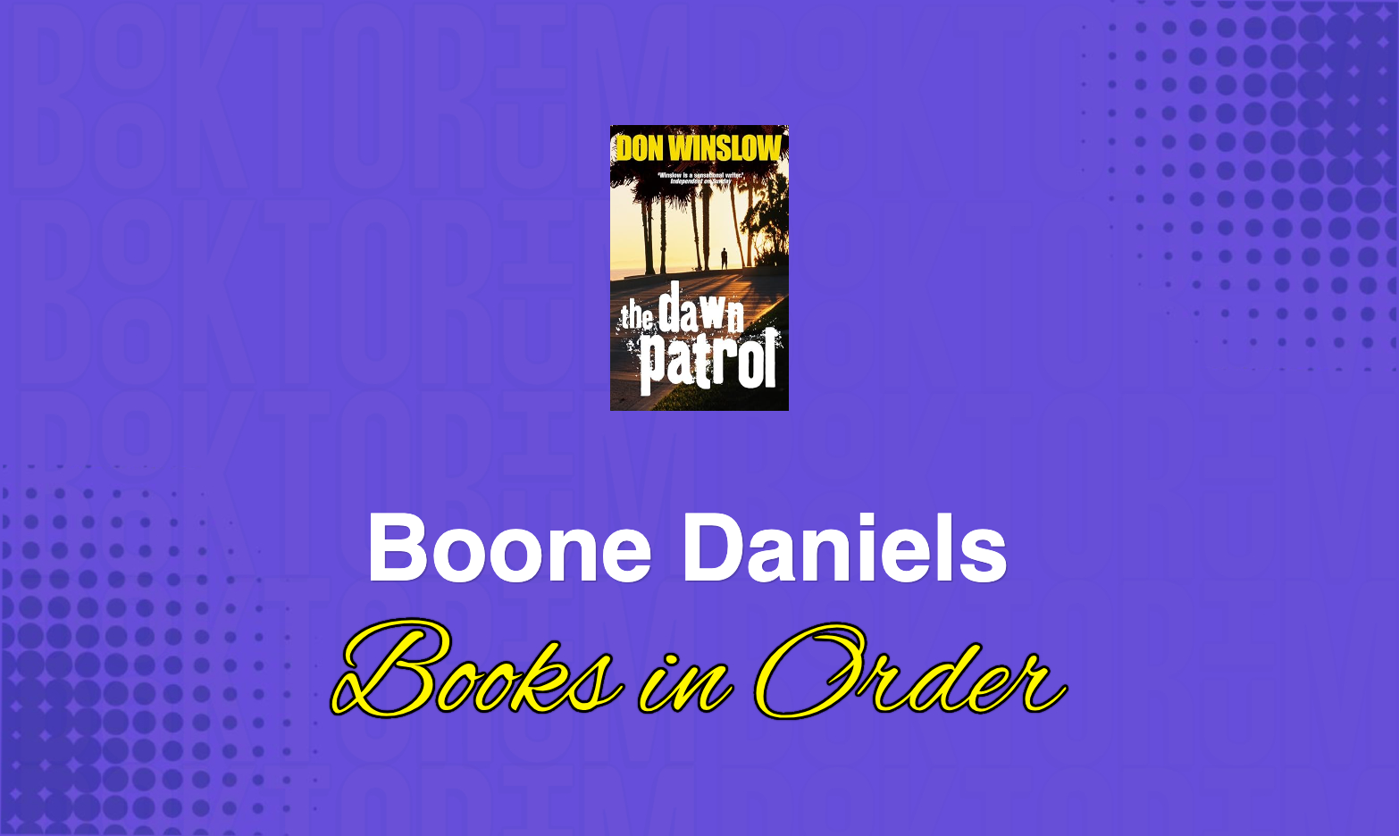 Boone Daniels Books in Order
