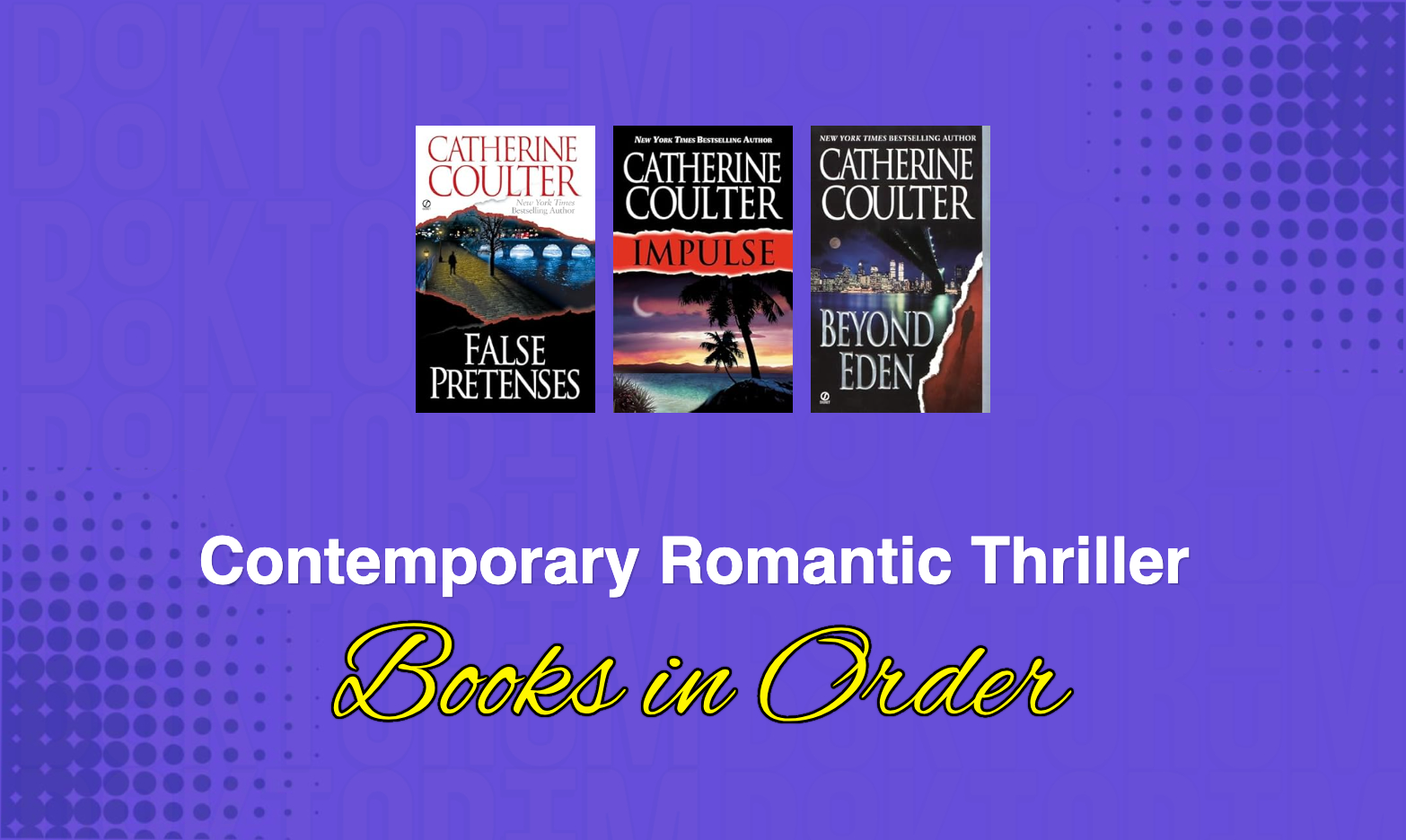 Contemporary Romantic Thriller Books in Order