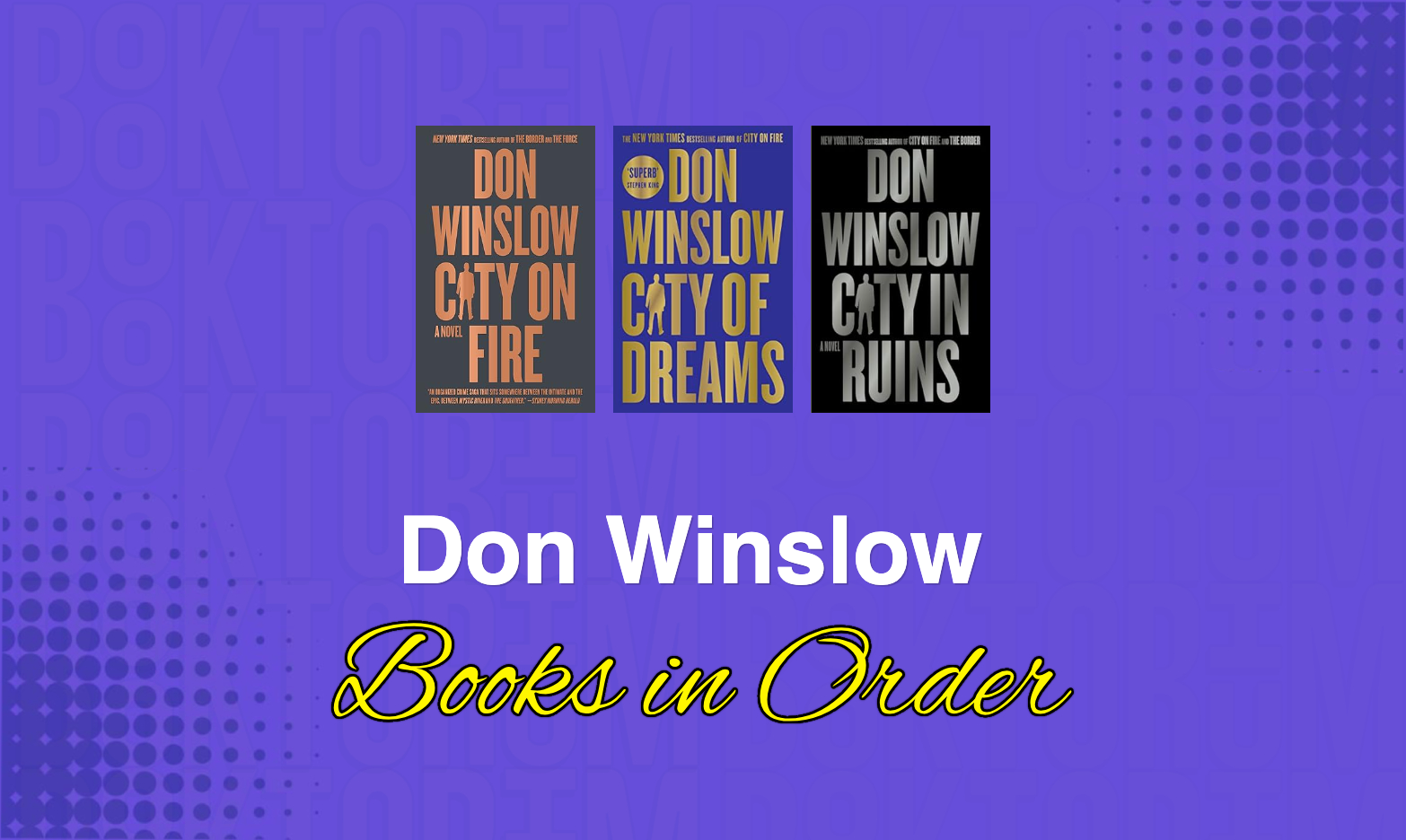 Don Winslow Books in Order