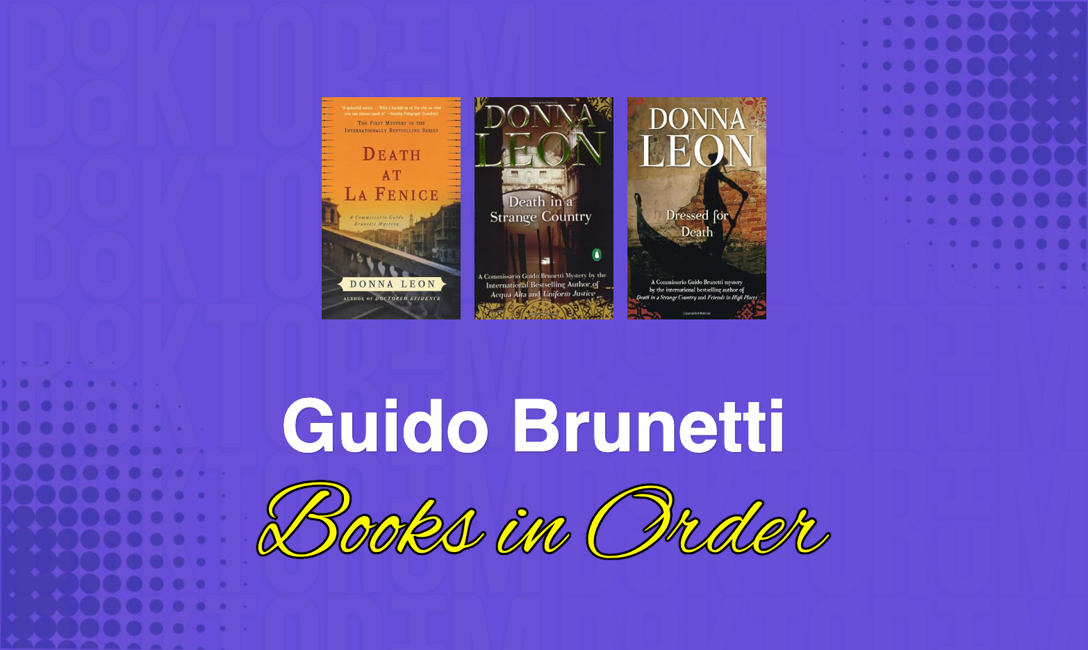 Guido Brunetti Books in Order