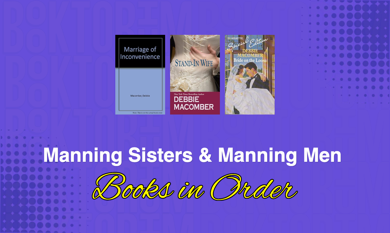 Manning Sisters & Manning Men Books in Order