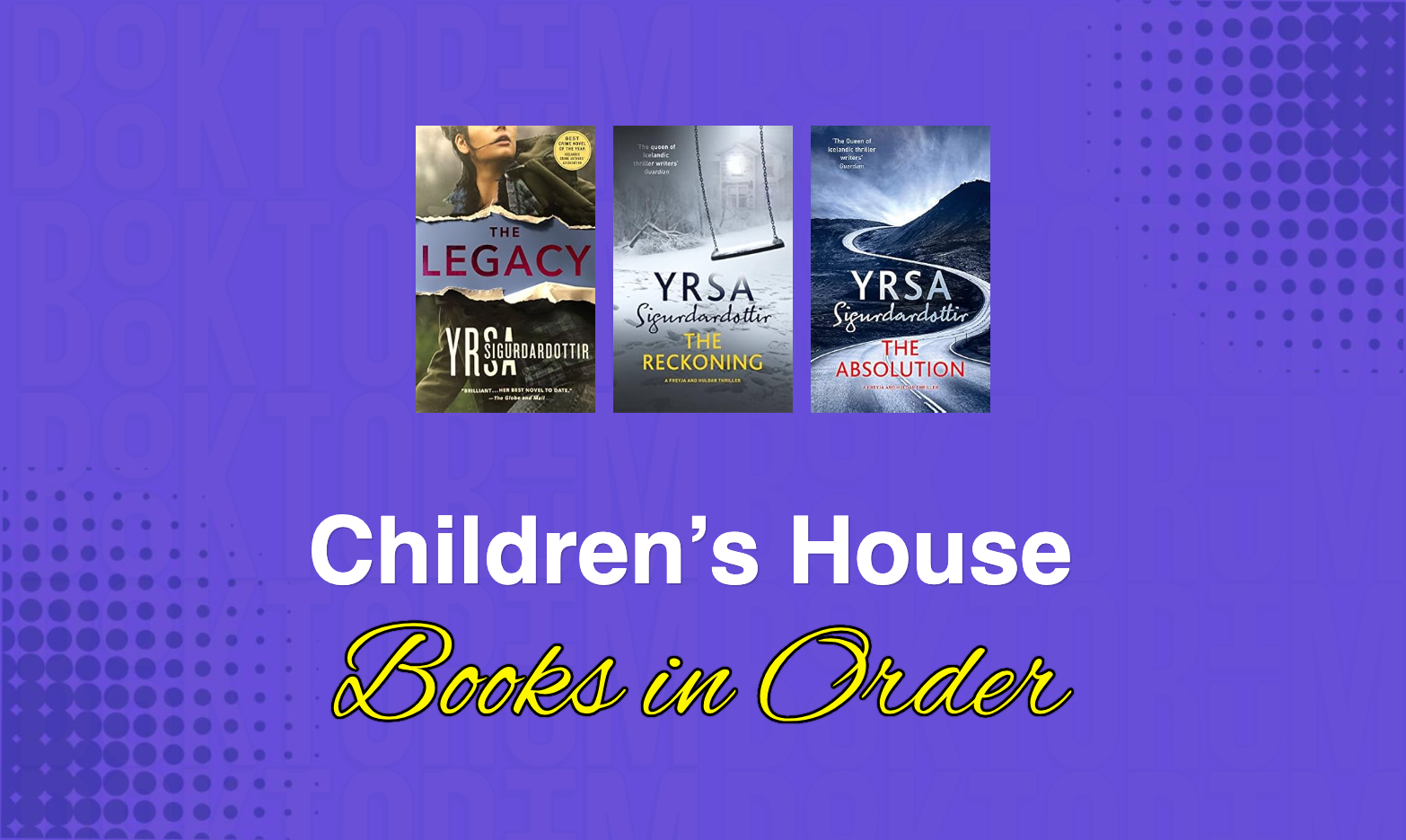 Children's House Books in Order