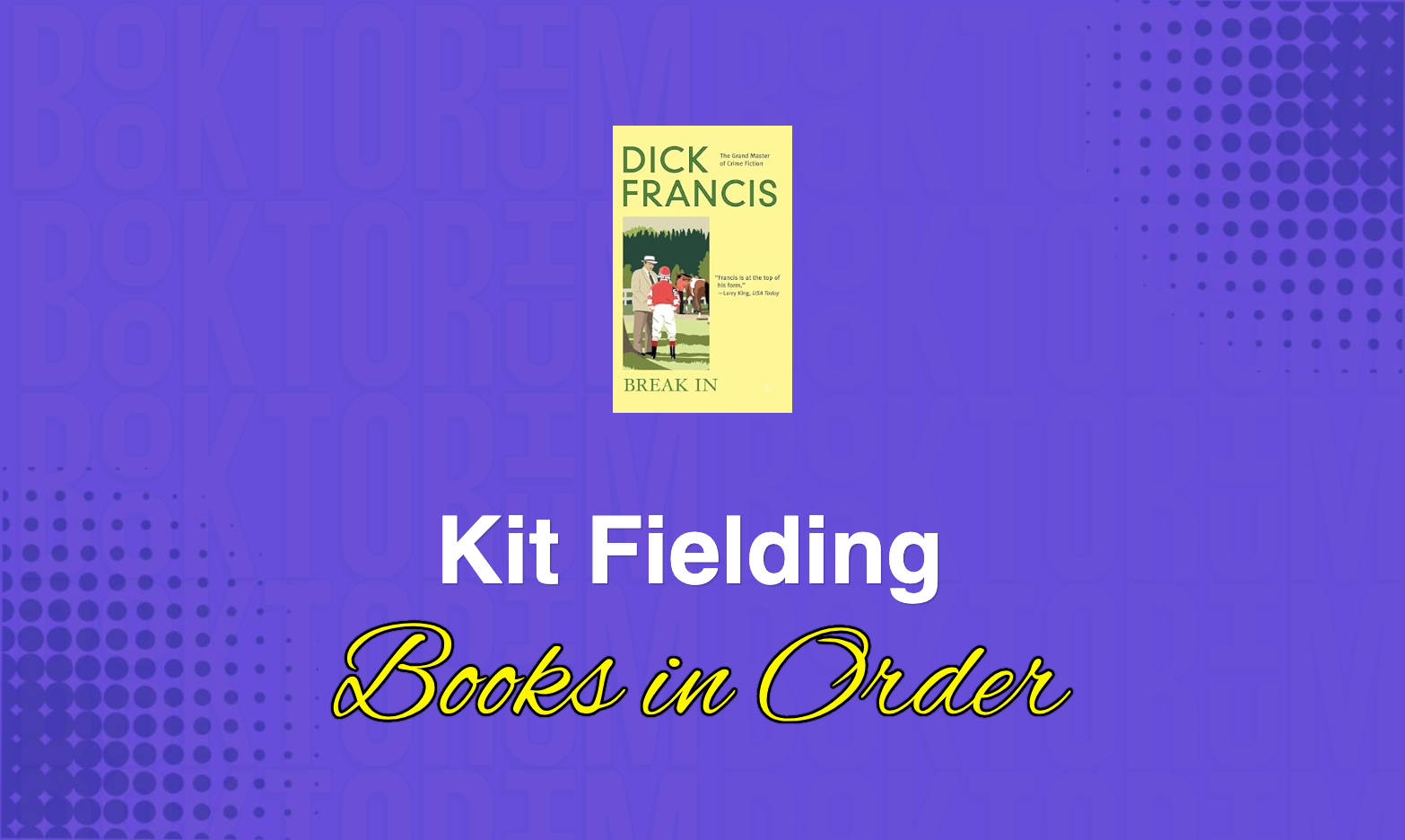 Kit Fielding Books in Order
