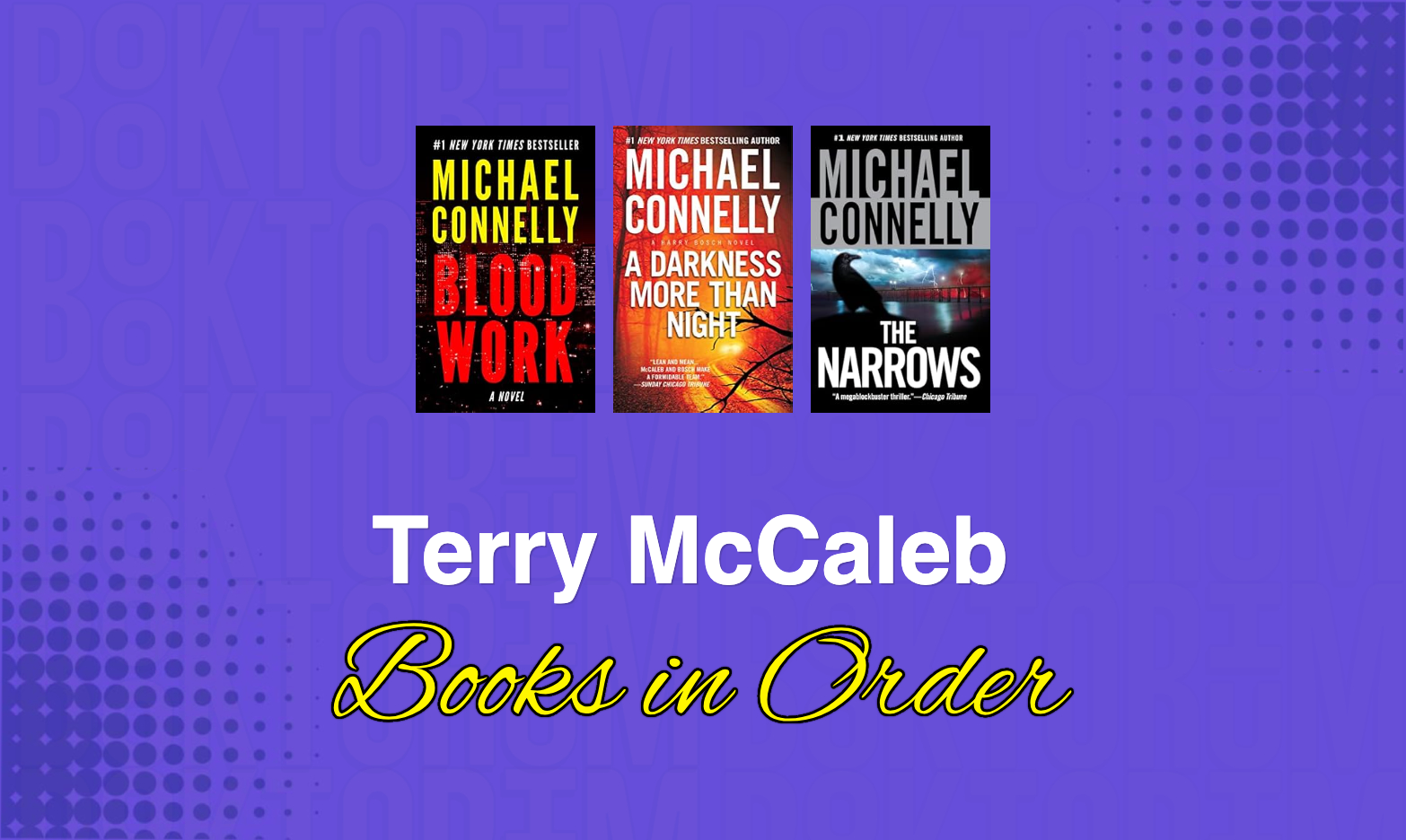 Terry McCaleb Books in Order