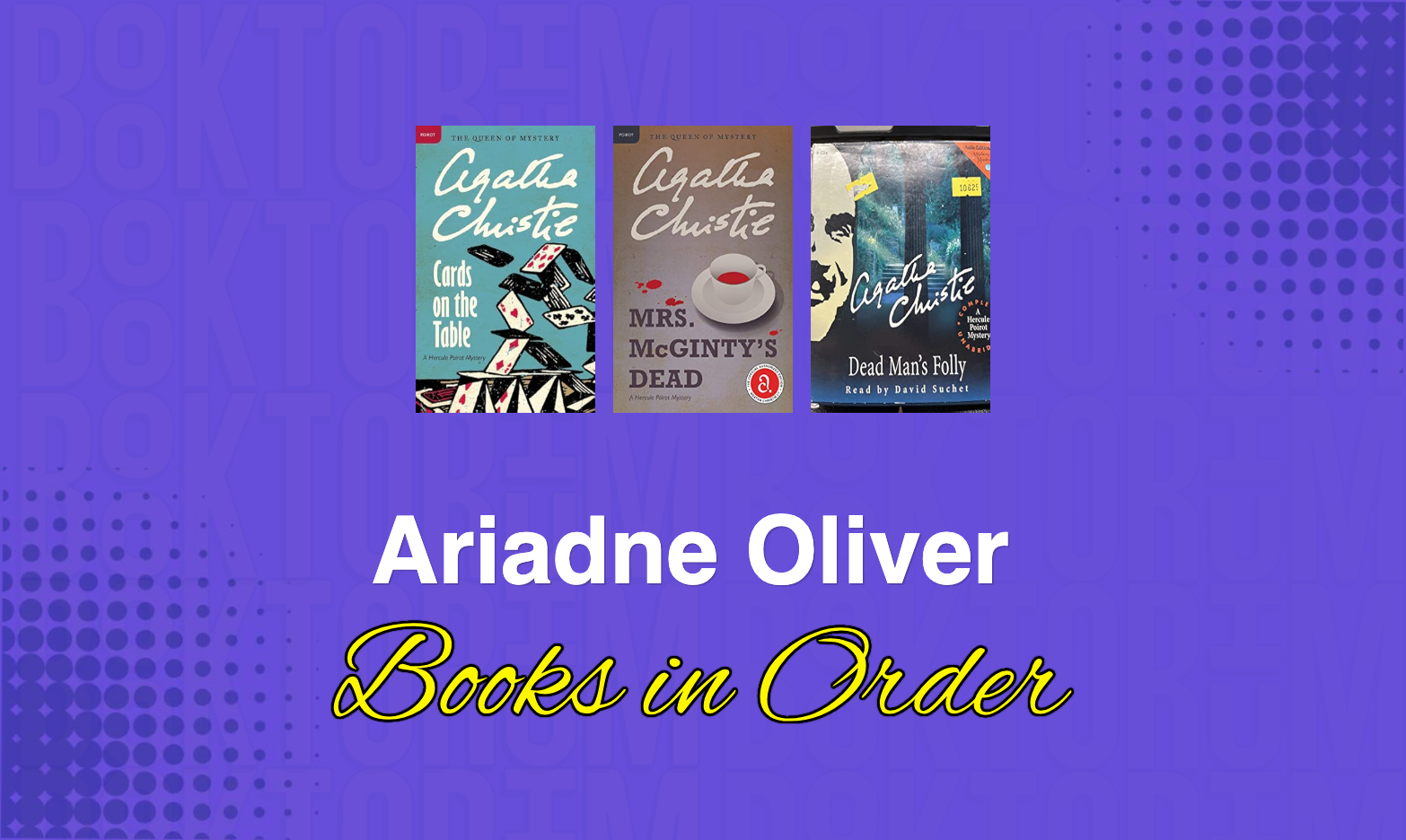 Ariadne Oliver Books In Order